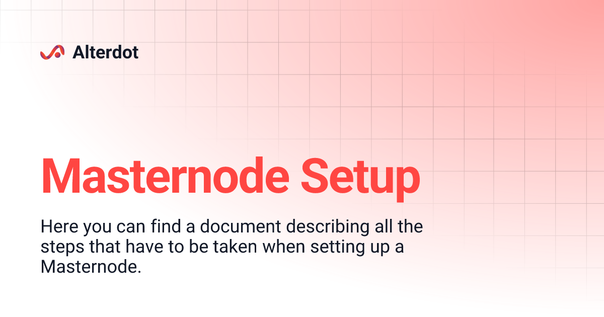 Masternode Setup | Alterdot